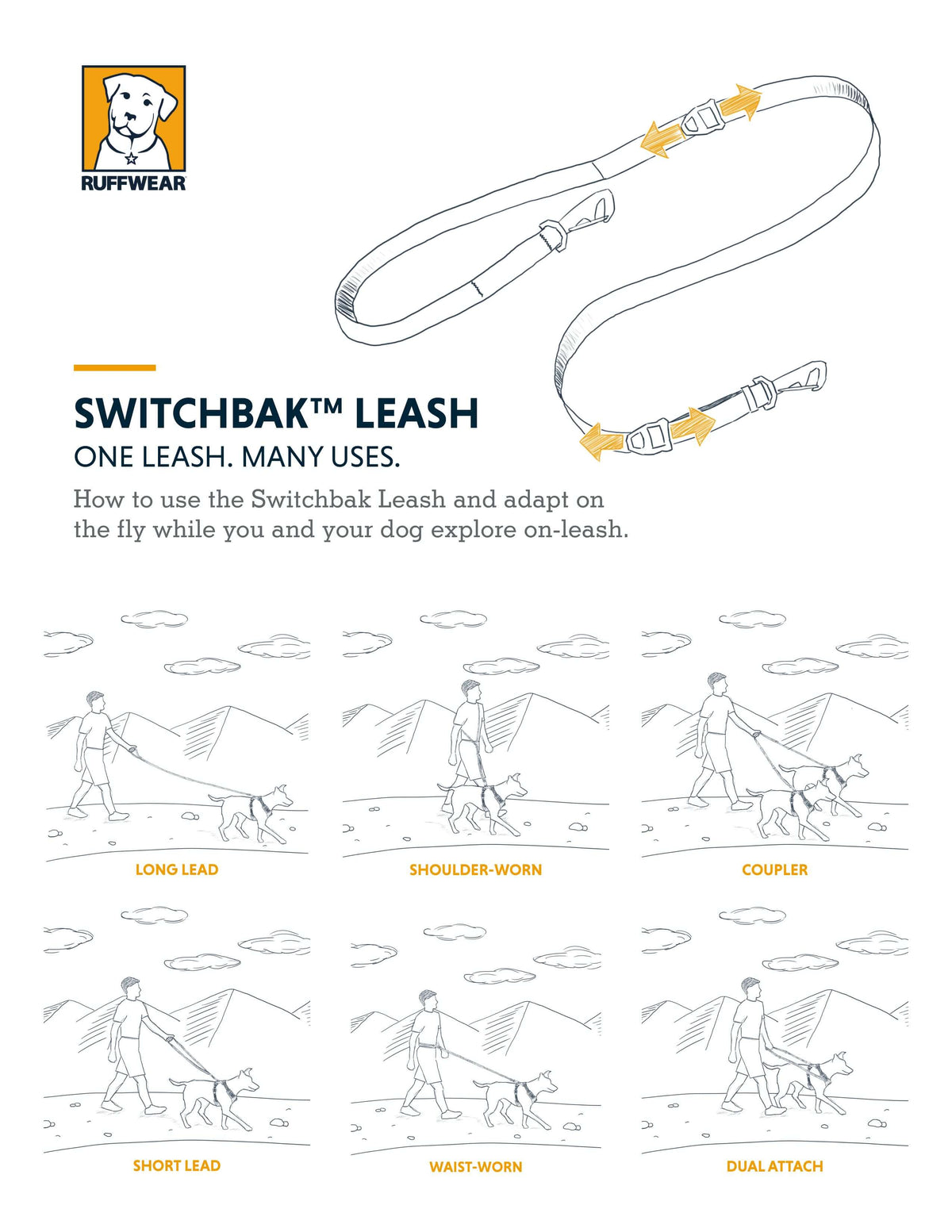 Ruffwear Switchbak™ Multi-Function Dog Leash
