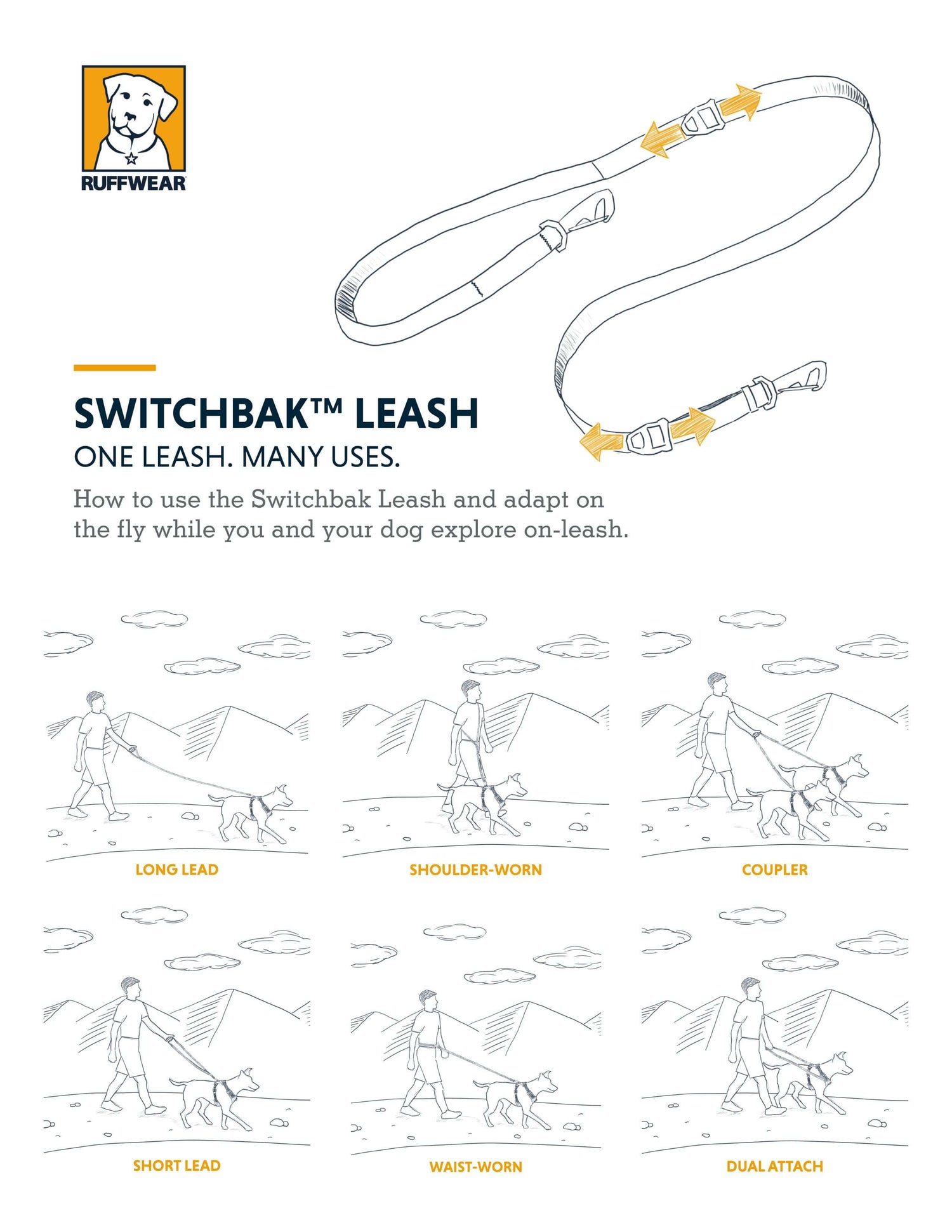 Ruffwear Switchbak™ Multi-Function Dog Leash