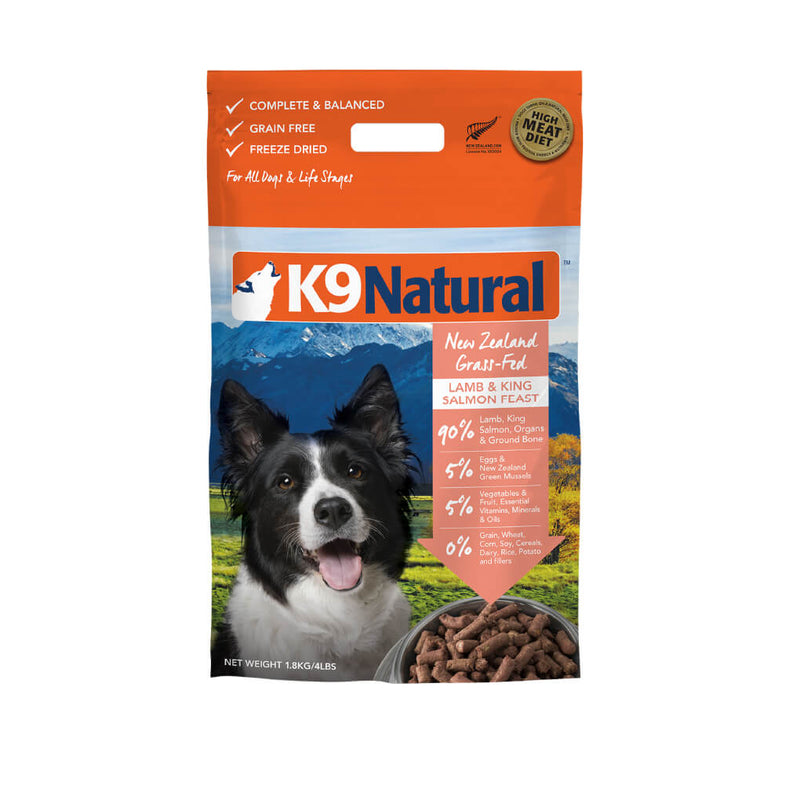 K9 Natural Freeze-dried Lamb & King Salmon Feast (500g/1.8kg)