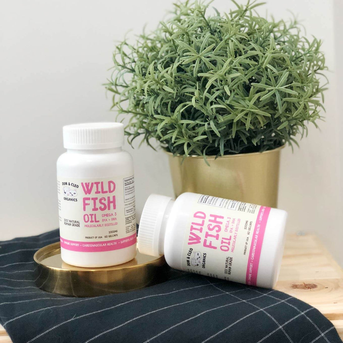 Dom & Cleo Organics Wild Fish Oil Supplement (60 Gelcaps)